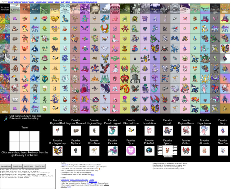 Ultimate Favorite Pokemon Picker | PDF | Pokémon | Video Games