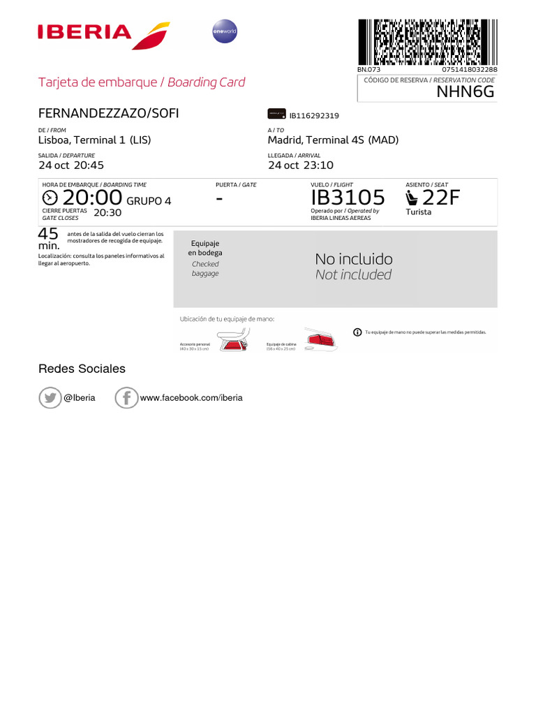 Iberia Nhn6g | PDF | Aviación | Transporte