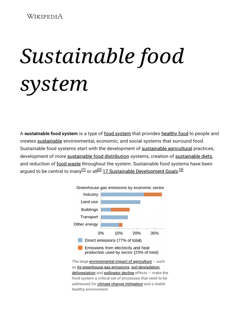 Sustainable Food Systems Overview | PDF | Agriculture | Organic Farming