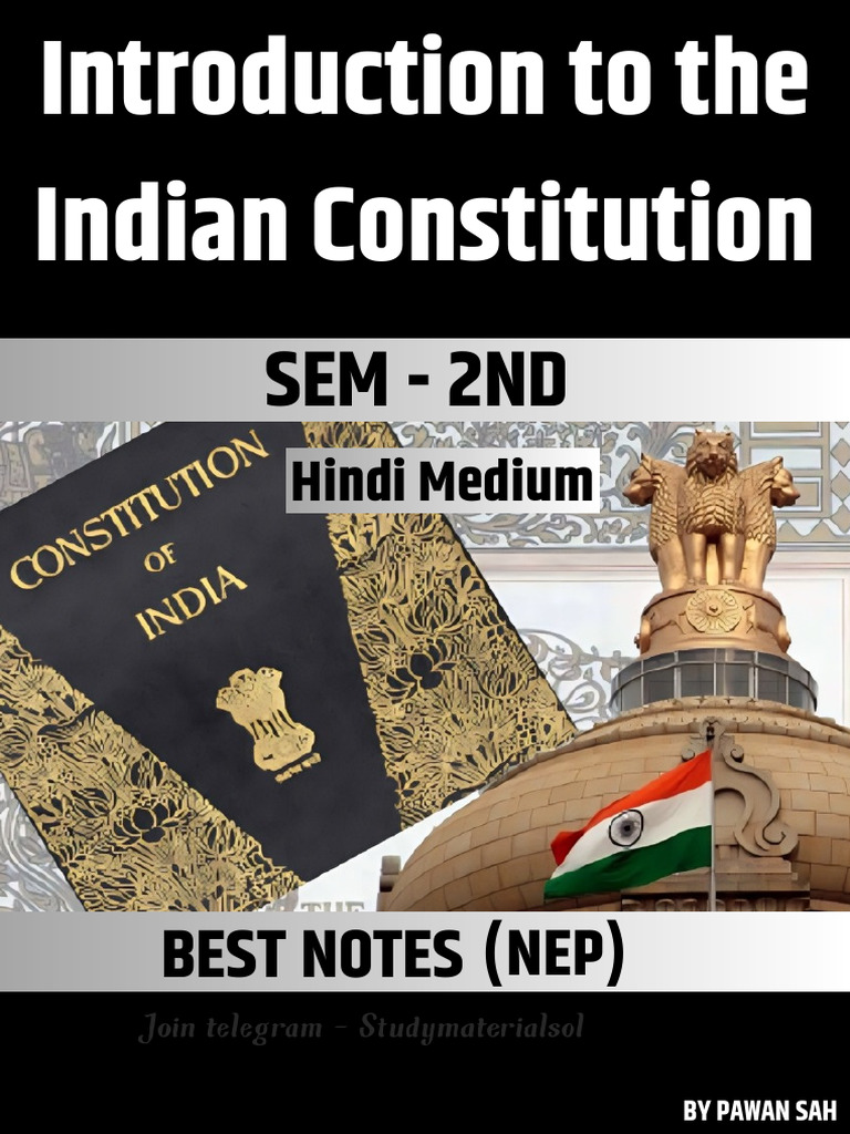 Introduction to the Indian Constitution Hindi Notes by Navneesh | PDF