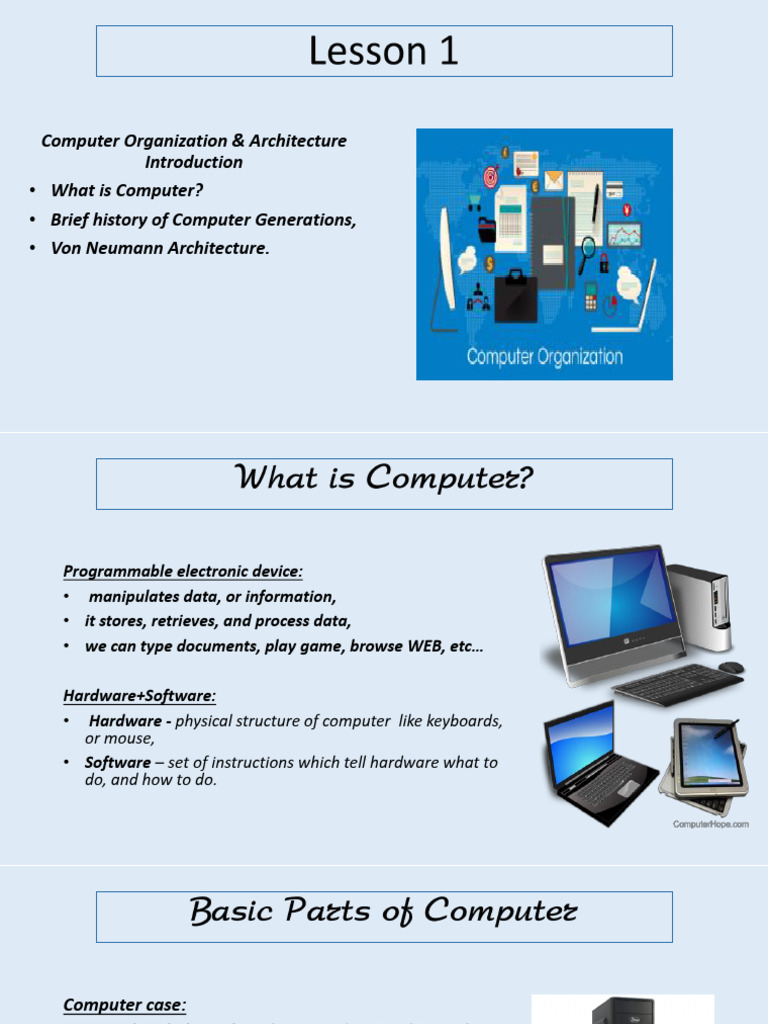 Lesson 1 | PDF | Computer Data Storage | Central Processing Unit