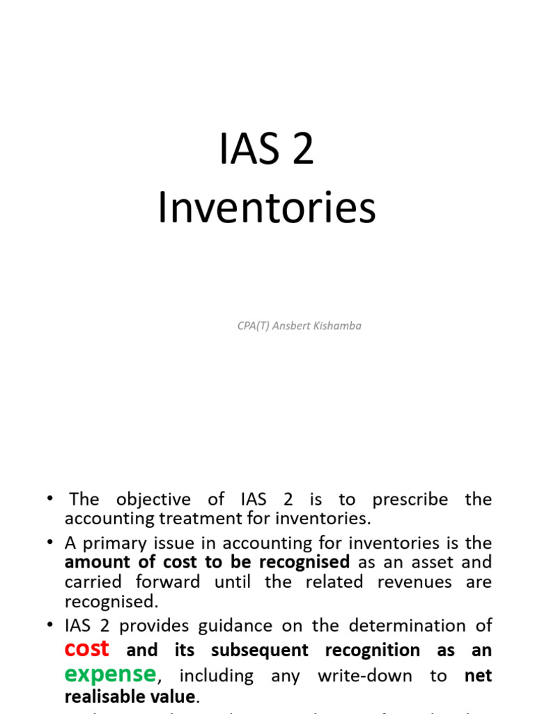 IAS 2-Inventories - 240517 - 161403 | PDF | Inventory | International ...