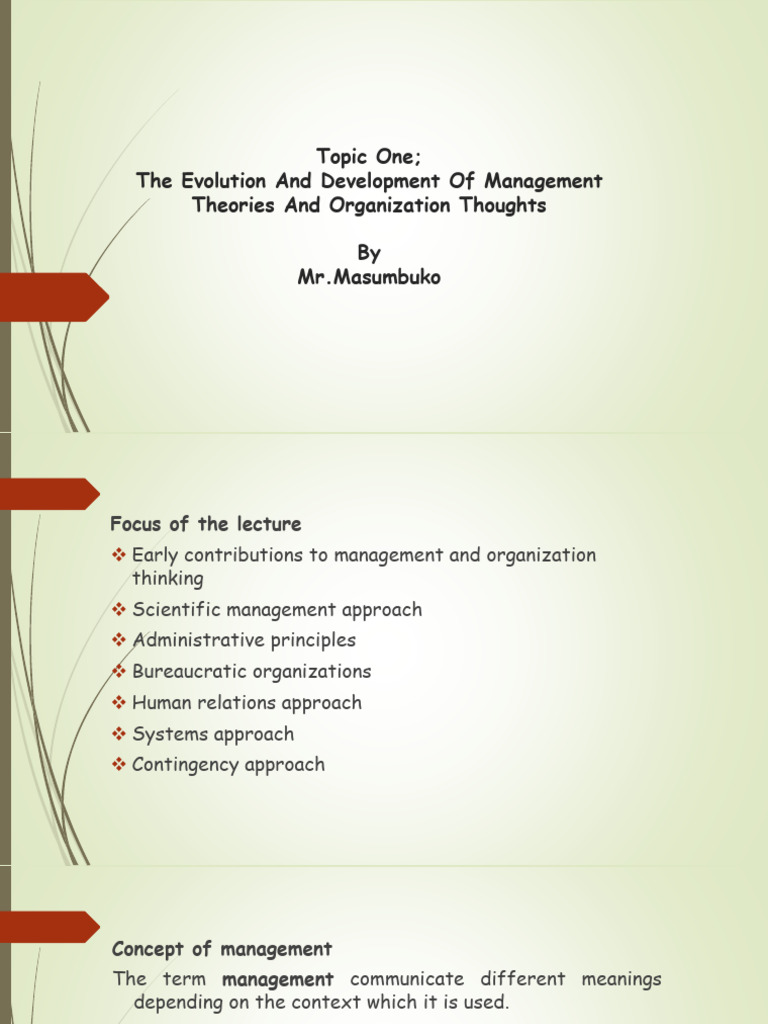 topic one | Download Free PDF | System | Bureaucracy