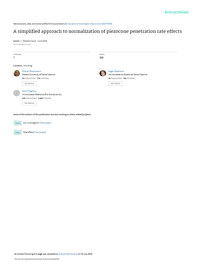 Uma Abordagem Simplificada para Os Efeitos Da Taxa de Penetração Do ...