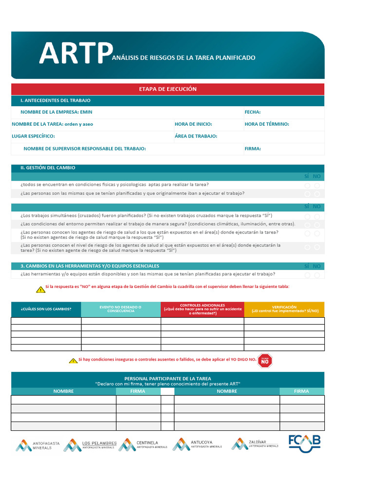 artp plantilla | PDF