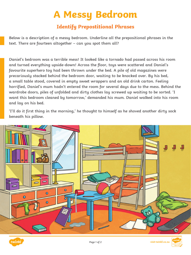 Identifying Prepositional Phrases in Messy Room | PDF | Mystery ...