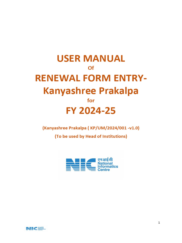 KP - UM - New Features of Renewal Module For 2024-25 - 15062024 | PDF ...