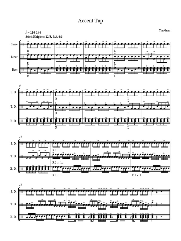 Accent Tap (3 Bass Drum) | PDF