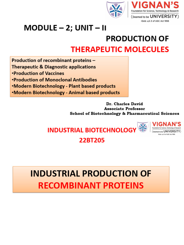 22bt205 Module 2 Unit 2 | PDF | Monoclonal Antibody | Recombinant Dna