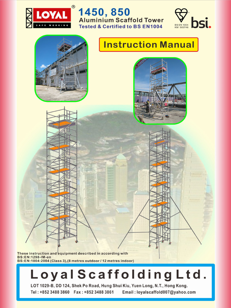 Aluminium Scaffold Towers Industrial Tower Instruction Manual | PDF | Scaffolding | Wound