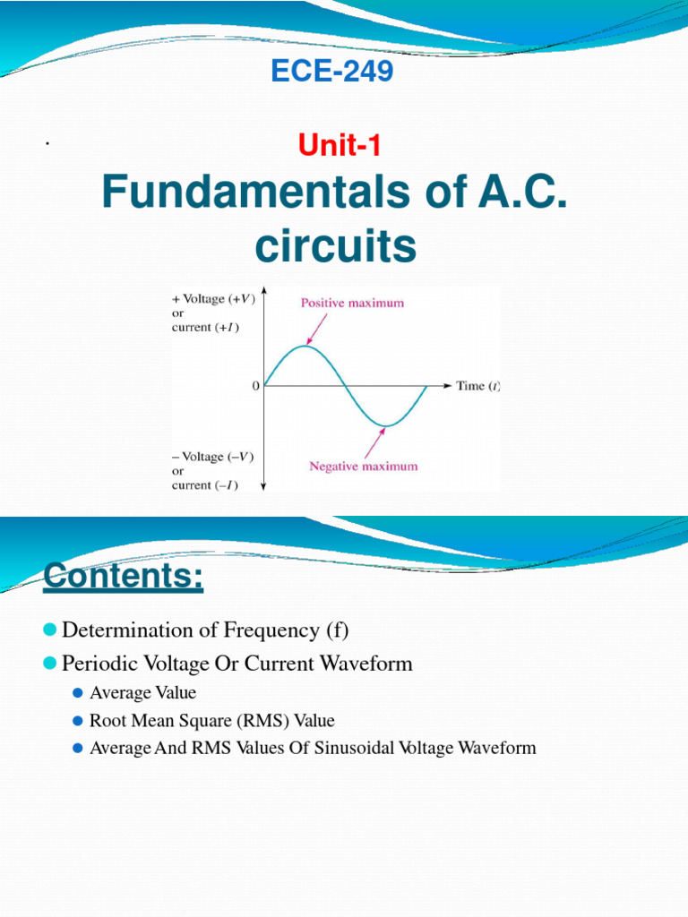 AC Circuits Fundamentals | PDF | Root Mean Square | Alternating Current