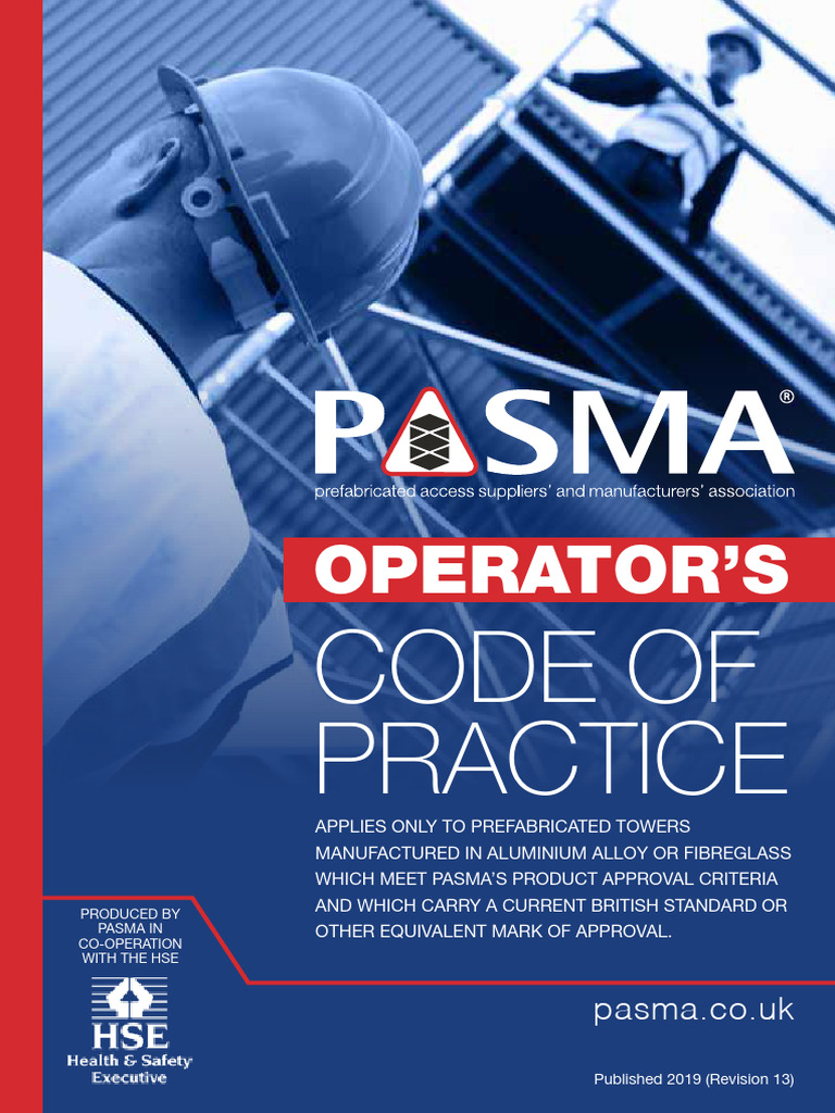 PASMA Operators Code of Practice | PDF | Scaffolding | Stairs
