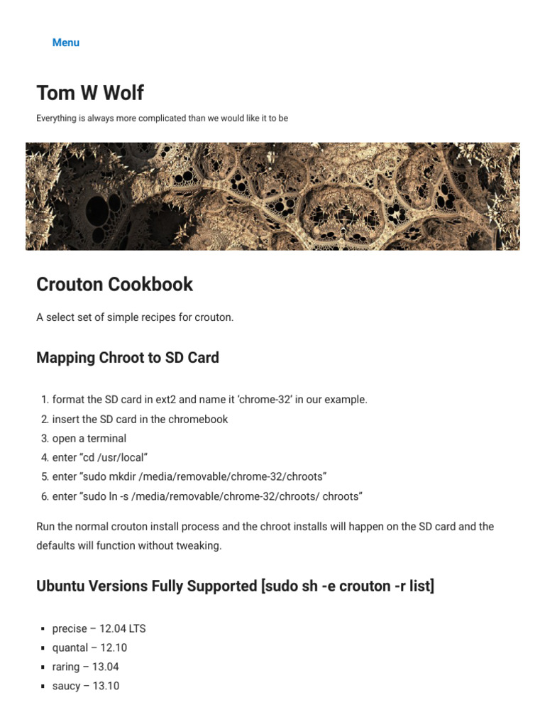 Crouton Cookbook - Tom W Wolf | PDF | Desktop Environment | Software ...