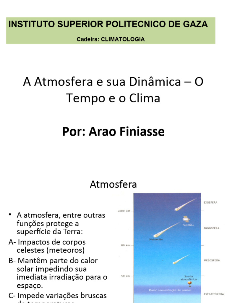 A Atmosfera e Sua Dinamica O Tempo... | PDF | Ferimento | Circulação ...
