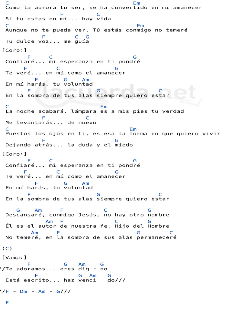 LA SOMBRA DE TUS ALAS, Living Acordes | PDF