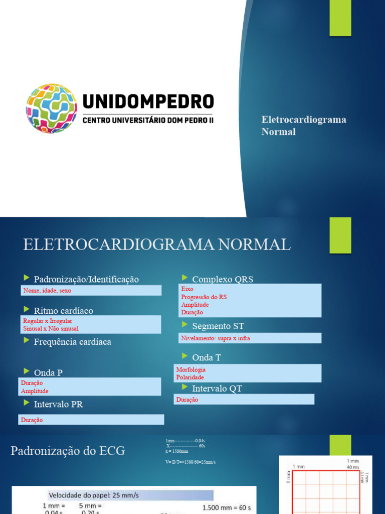 Aula 2 Ecg Normal 2023.2-1 | PDF | Eletrocardiografia | Fisiologia