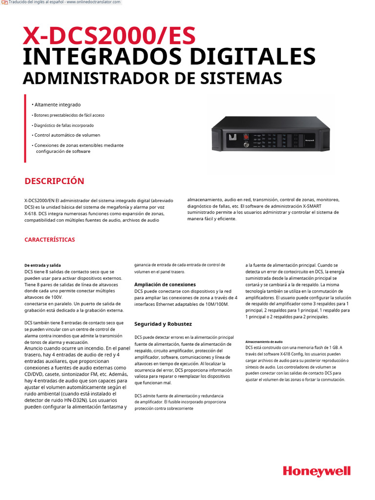 1603781420datasheet X-DCS2000EN (EN54) EN1 3.en - Es | PDF ...