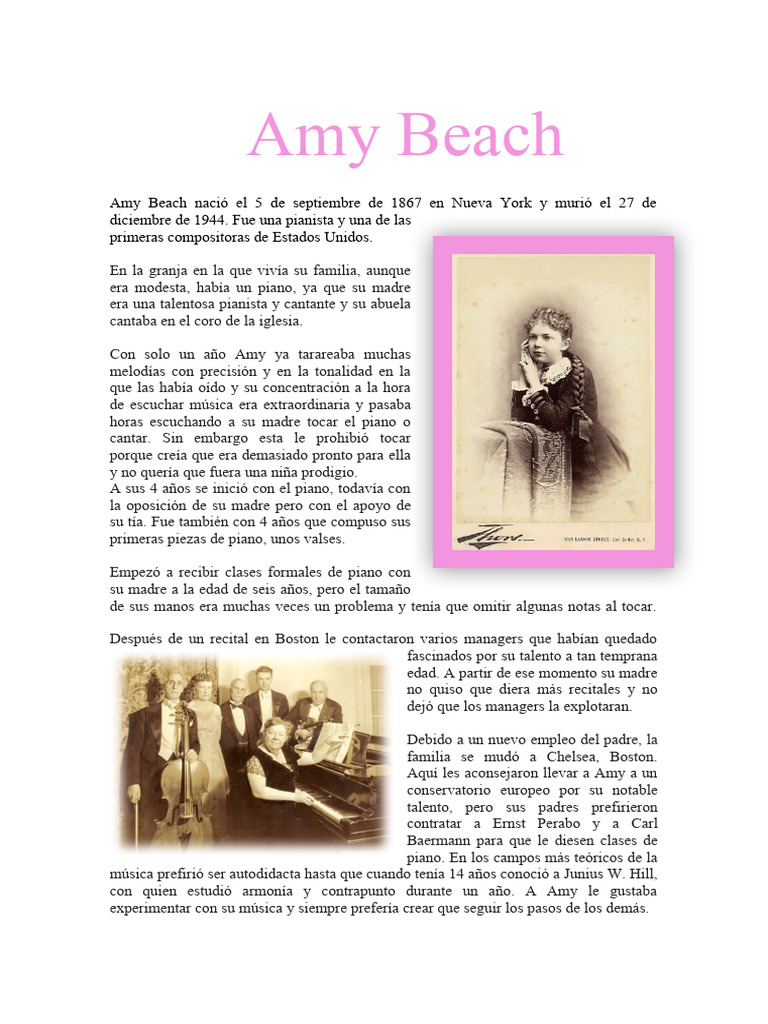 Amy Beach | PDF | Musicología | Música clásica