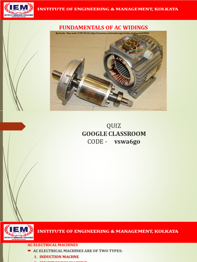Fundamentals of Ac Widings | PDF | Electromagnetic Induction | Alternating Current
