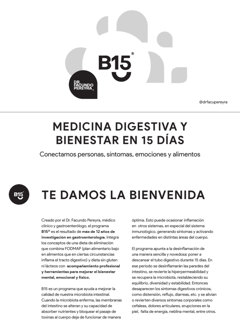 Programa B15 - (Imprimible) 2024 | PDF | Alimentos