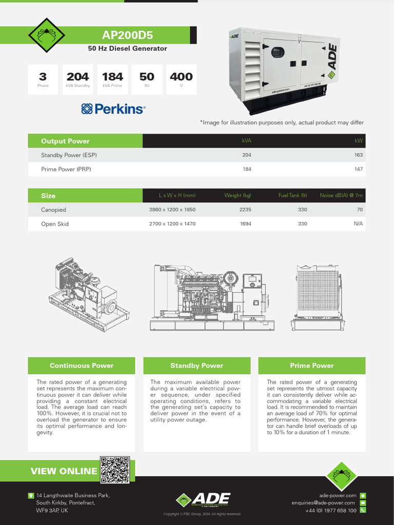 Ade Ap200d5 Data Sheet | PDF | Indemnity | Diesel Engine