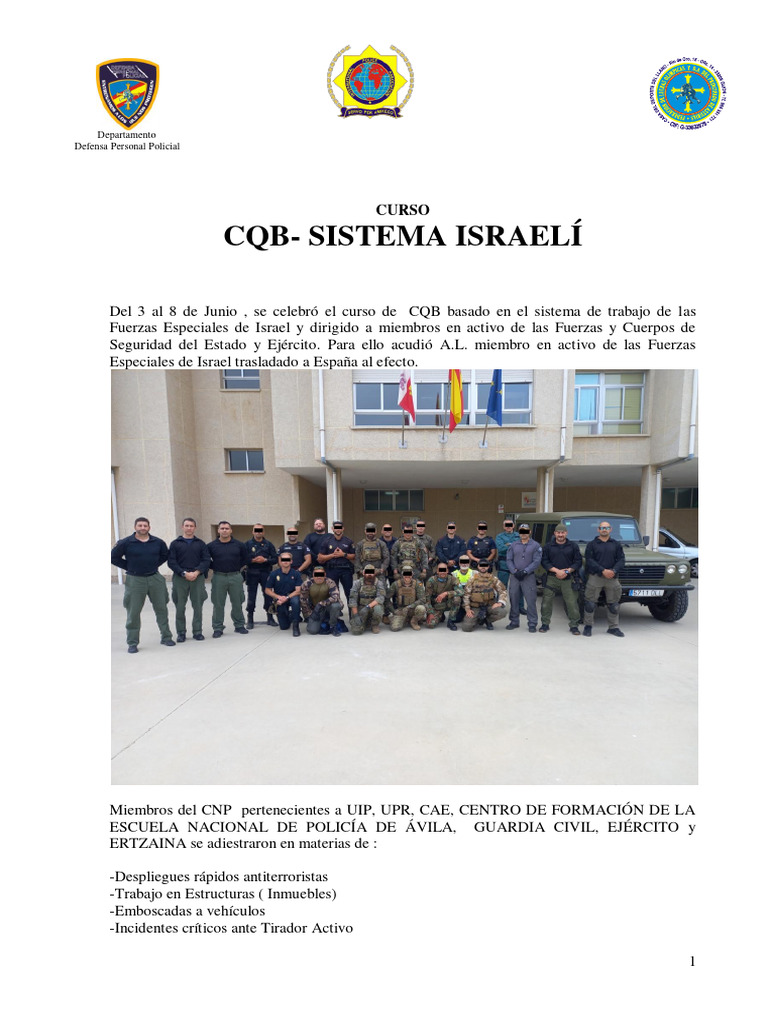 Resena Curso CQB Sistema Israeli | PDF | Policía | Militar