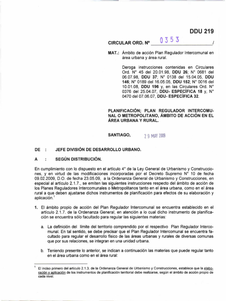 Ámbito del Plan Regulador Intercomunal | PDF | Urbanismo | Planificación