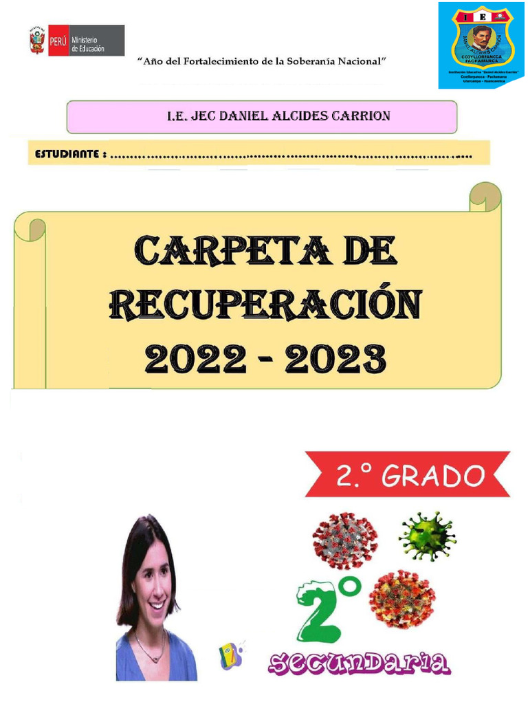 Carpeta de Recuperacion Cyt 2do | PDF