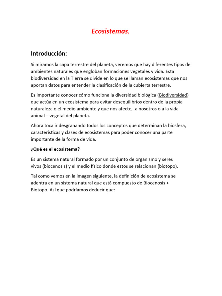 Ecosistemas 2 2° | PDF | Ecosistema | Entorno natural