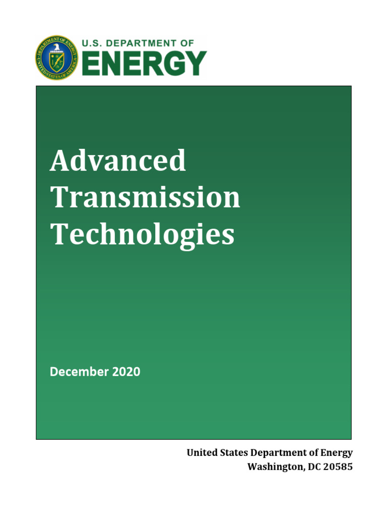 Advanced Transmission Technologies Report - Final As of 12.3 - FOR PUBLIC | PDF | Electric Power ...