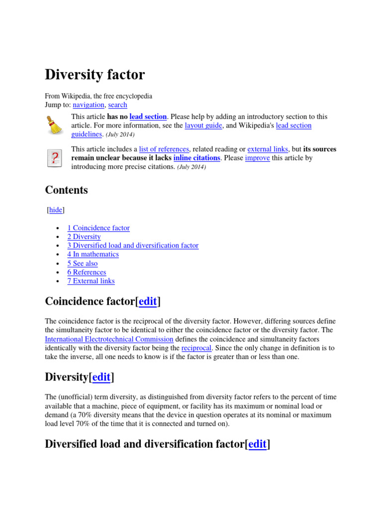 Understanding Diversity Factor in Power Systems | PDF | Electric Power ...