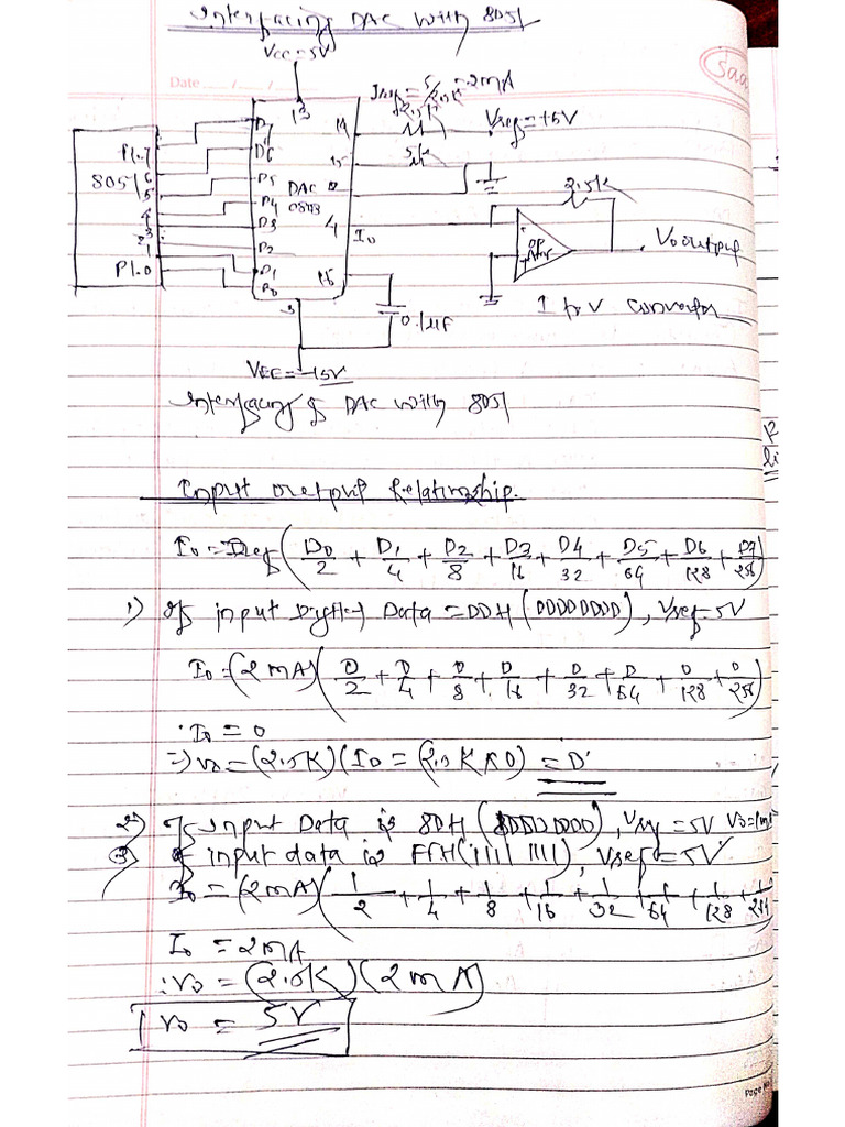 DAC Interfacing With 8051 | PDF