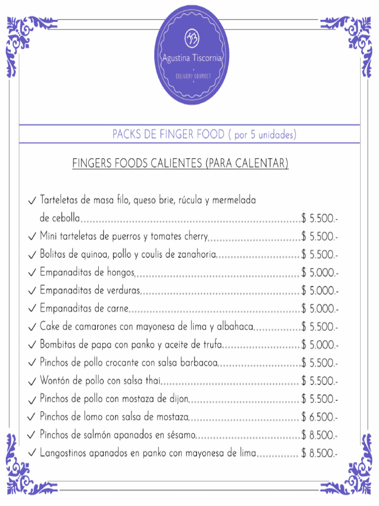 Packs Finger Food 06.2024 | PDF