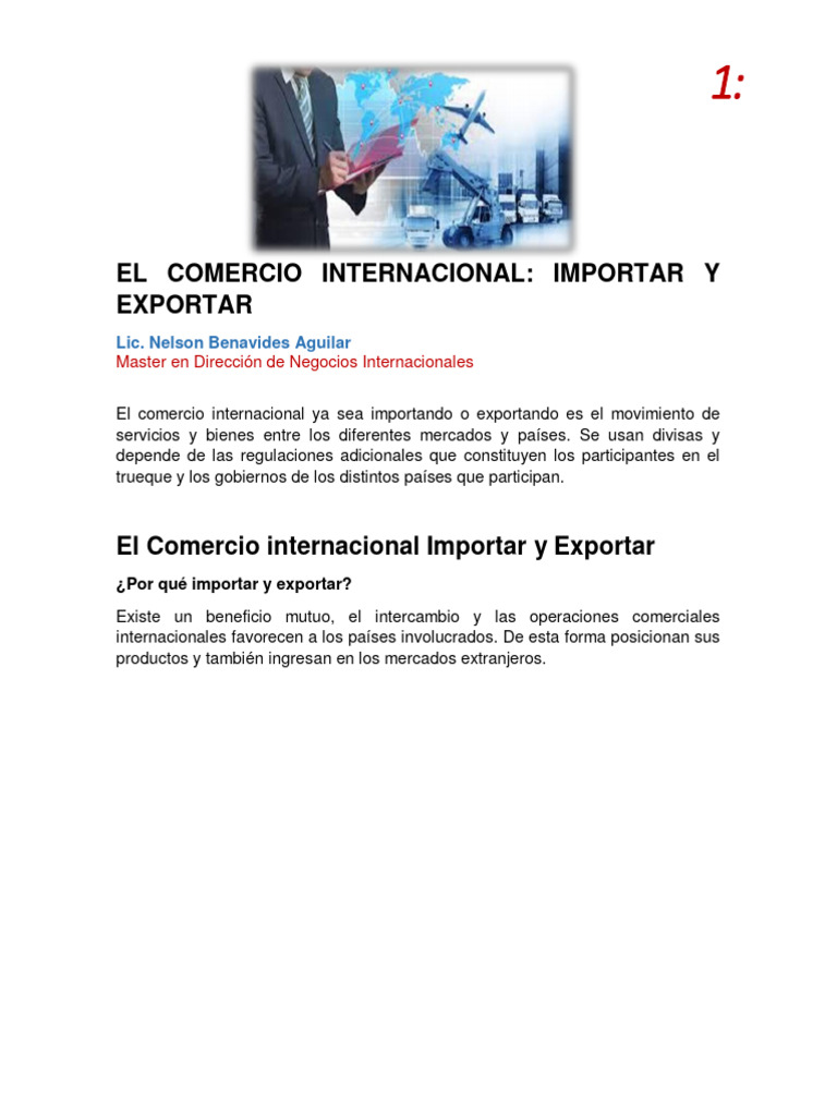 CI 737 TEMA 4 DFI - CARGA - IMPORT y EXPORT | PDF | Exportaciones | El comercio internacional