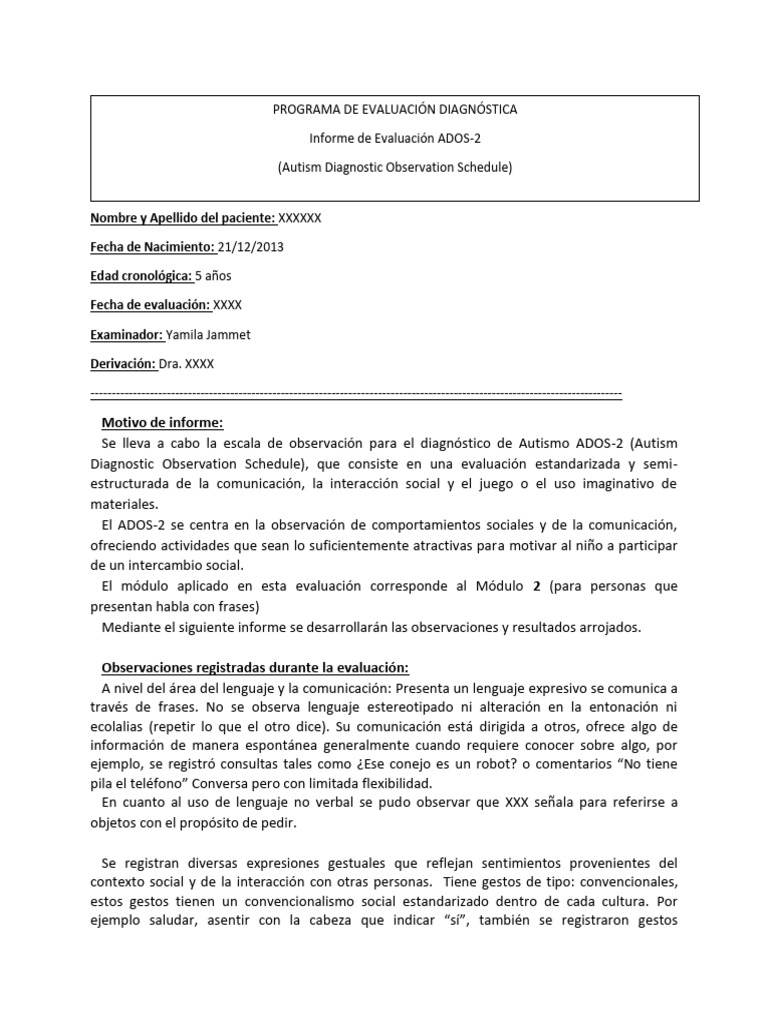 Modelo Ados Modulo 2 | Descargar gratis PDF | Comunicación | Adultos