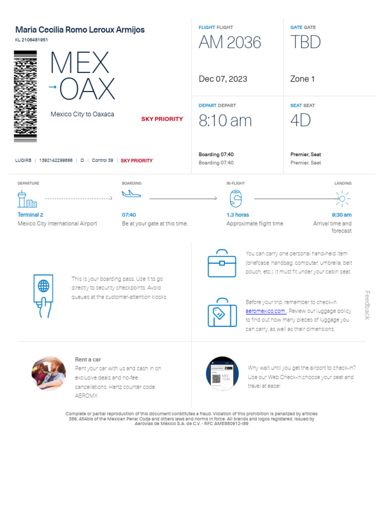 Check in Oax | PDF | Aviation