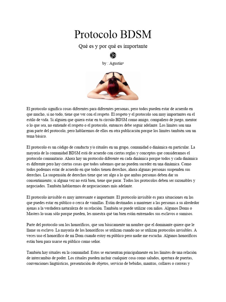Protocolo BDSM | PDF | Bdsm