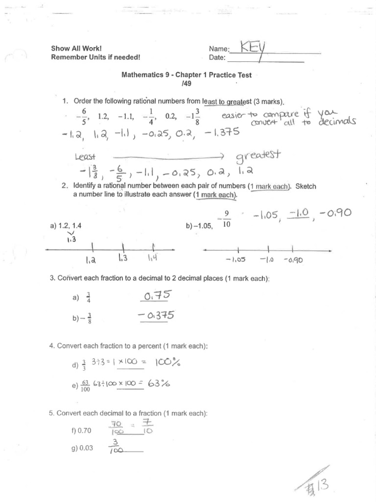 1 Chapter 1 Practice Test Key Pdf