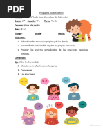 Moviendo El Mundo Con Mis Emociones Proyecto 31 Enero Al 9 Febrero | PDF | Las emociones ...