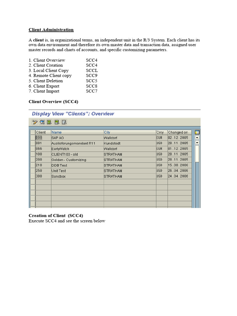 Client Administration | PDF | Databases | Object (Computer Science)