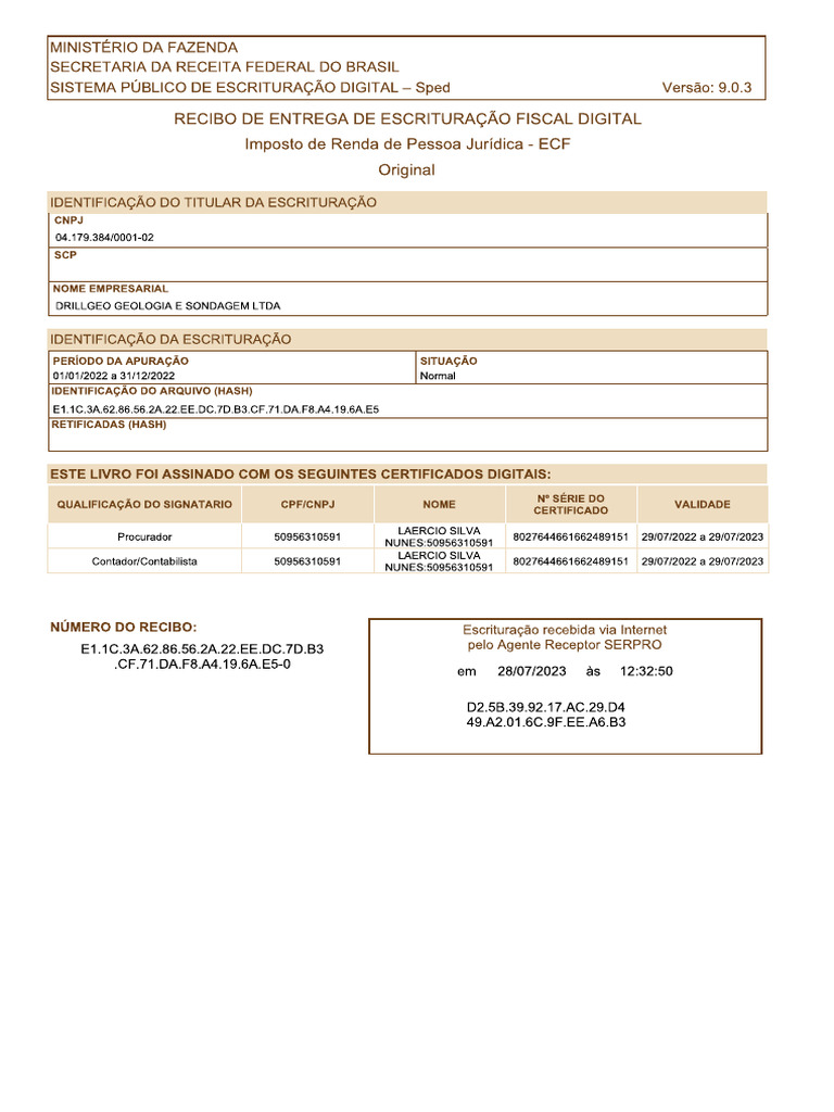 Recibo de Entrega Declaração Imposto de Renda | PDF Recibo de Entrega Declaração Imposto de Renda | PDF