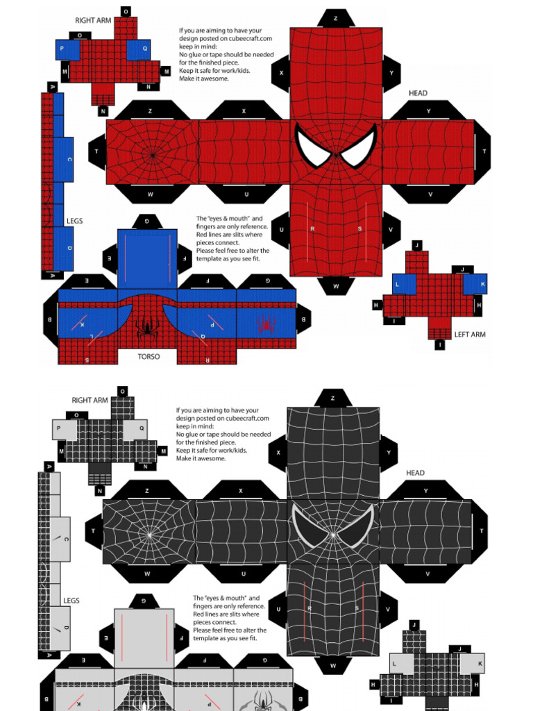Cubeecraft Spiderman | PDF