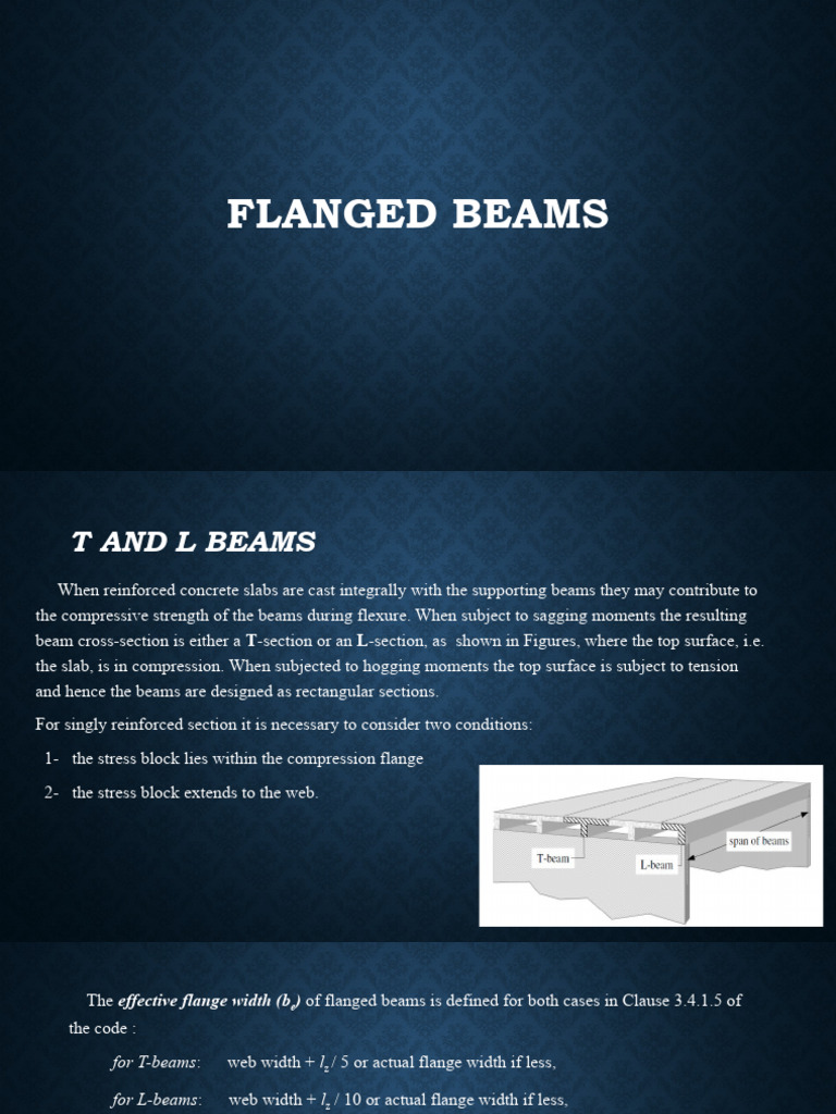 Lecture 6 - Flanged Beams | Download Free PDF | Beam (Structure) | Structural Engineering