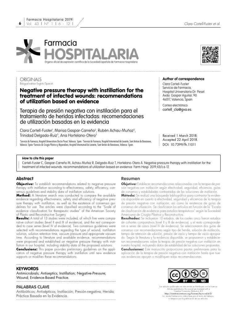 Vac Con Instilacion | PDF | Wound | Medicine