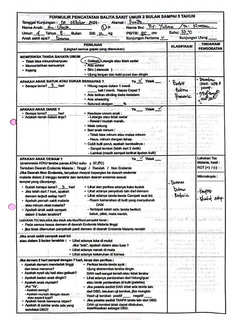 Pengkajian MTBS | PDF