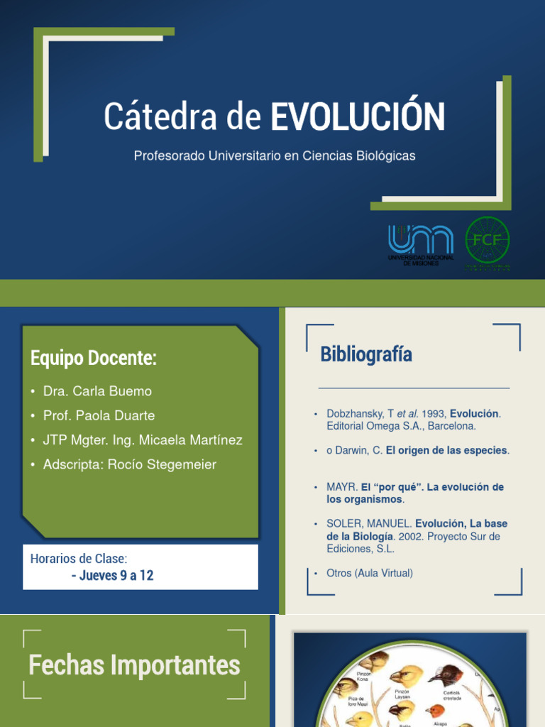 Cátedra de Evolución: Programa y Temas | PDF | Evolución | Biología