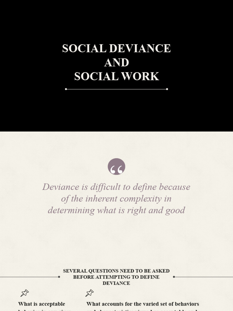 Social Deviance and Social Work | PDF | Deviance (Sociology ...