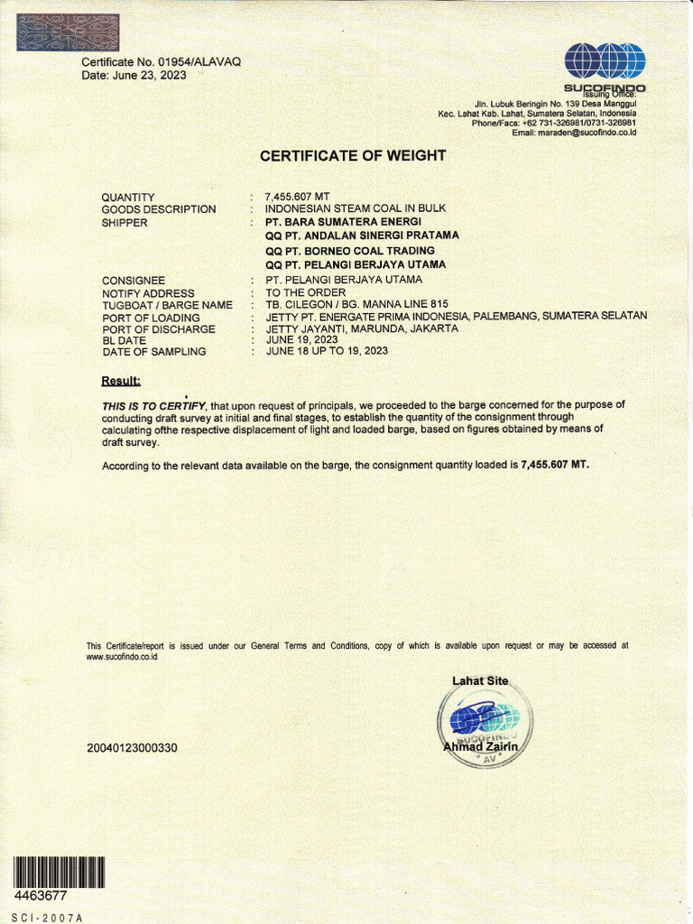 Scan CRF BG MANNA LINE 815 ASP | PDF | Naval Architecture | Watercraft
