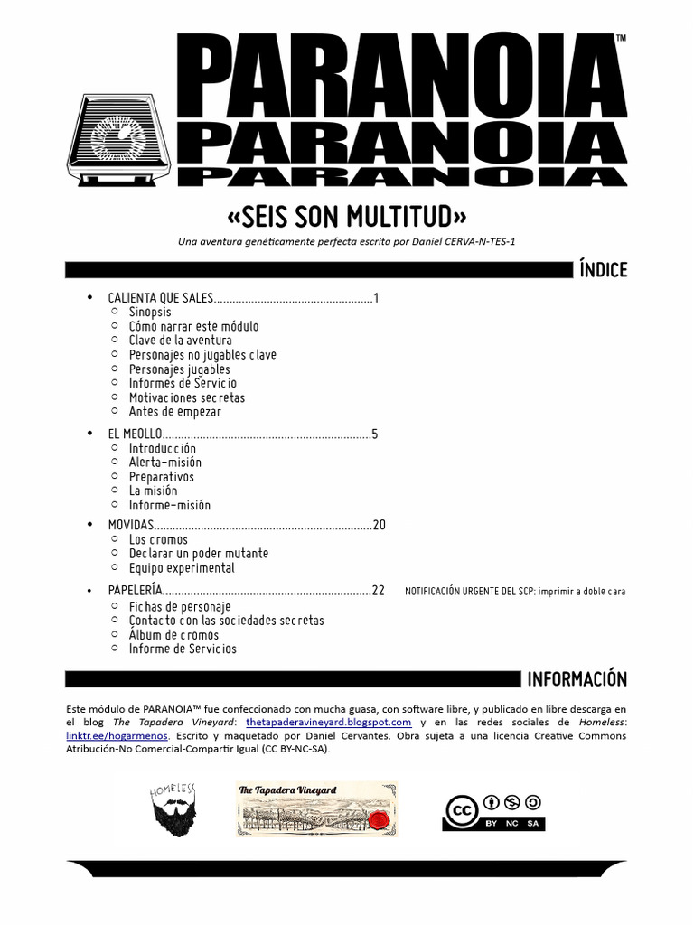 PARANOIA - Seis son multitud (VERSIÓN FINAL 17.06.24) | PDF