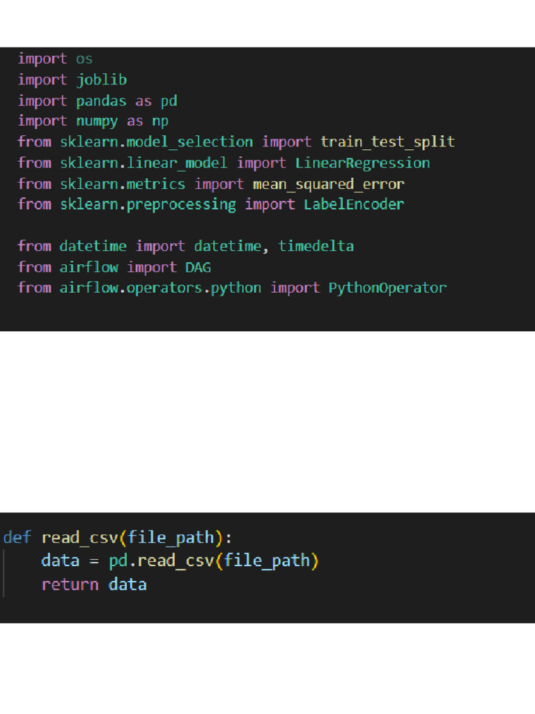 Building a Linear Regression Pipeline with Airflow | PDF